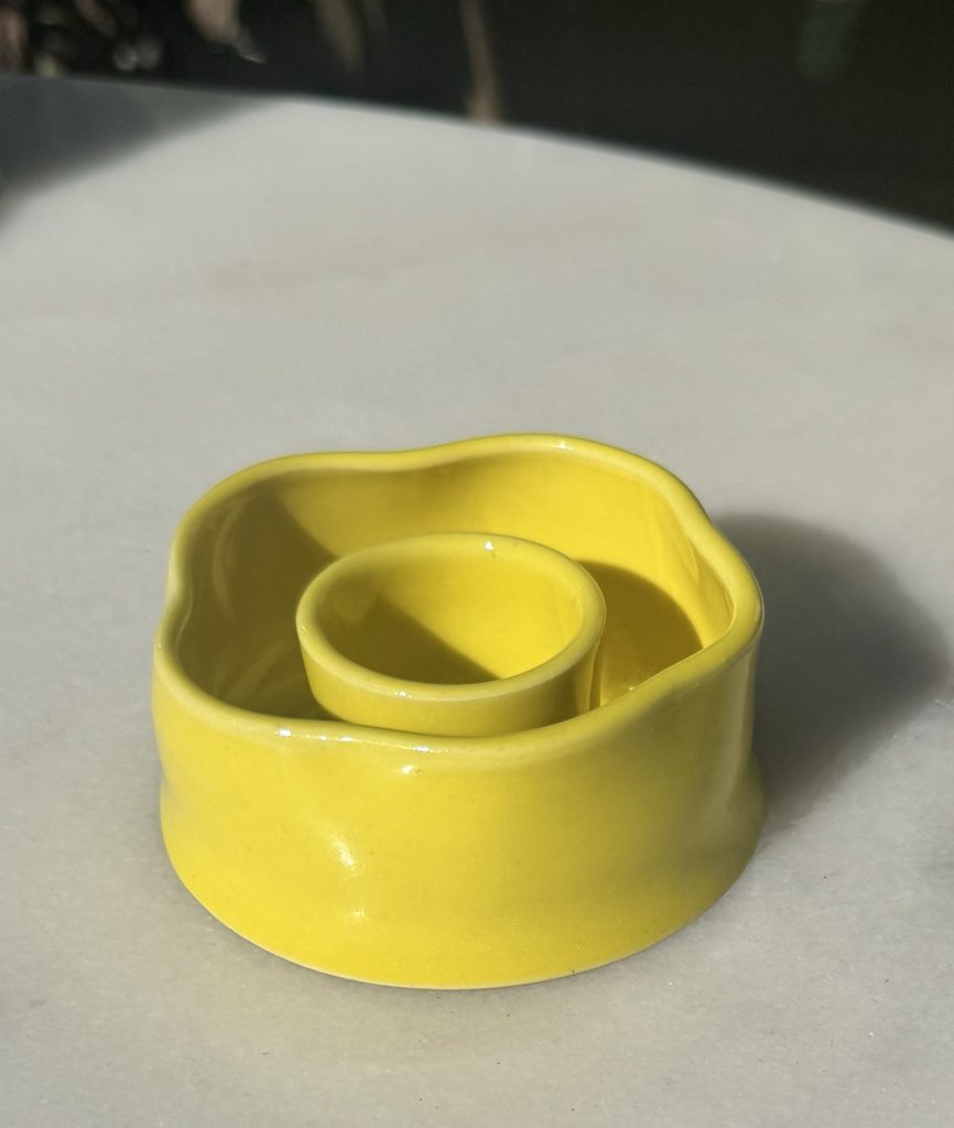 Mini Yellow Lei Vase (flower) - Hawaiian Lei Vases